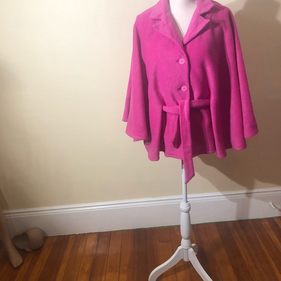 Touria D Couture | Jackets & Coats | Rose Fuchsia Cape Hand Made With ...
